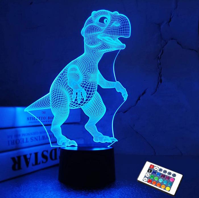 3D LED lučka - Dinozaver